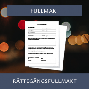 Blankett - Rättegångsfullmakt | JuridiskaBlanketter.se